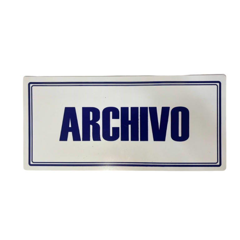 LETRERO DE SENALIZACION 30 X 15 CM STANDARD-ARCHIVO – CEDICOL.CO