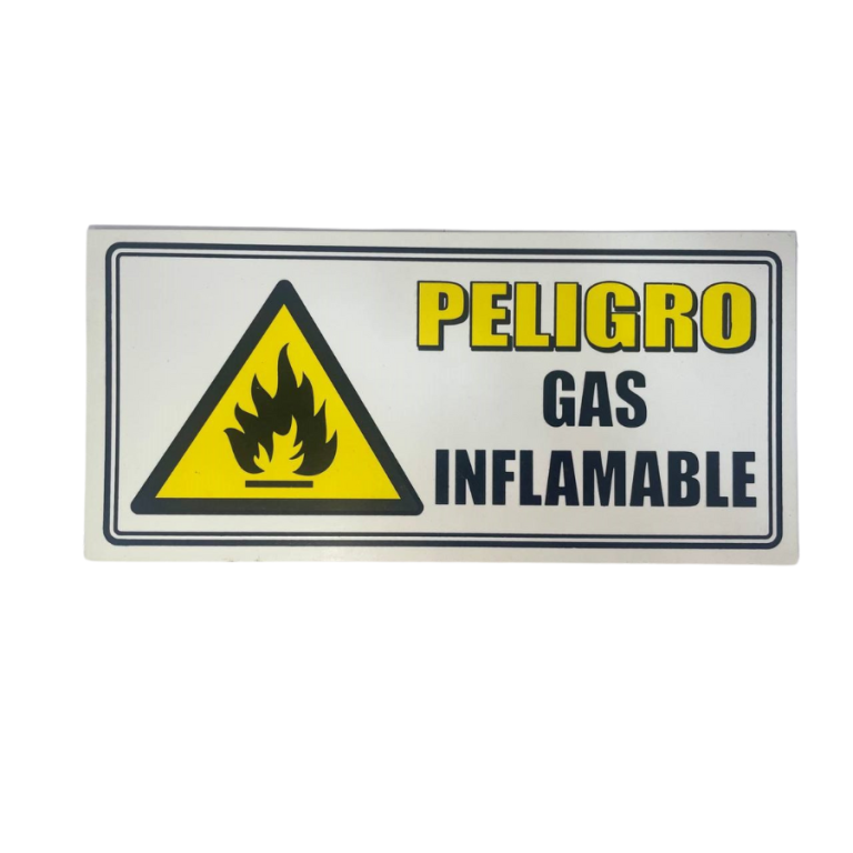 LETRERO DE SENALIZACION 30 X 15 CM STANDARD-PELIGRO GAS INFLAMABLE ...