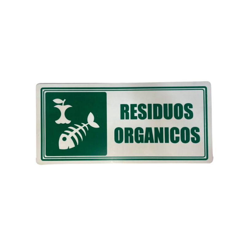 LETRERO DE SENALIZACION 30 X 15 CM STANDARD-RESIDUOS ORGANICOS – CEDICOL.CO