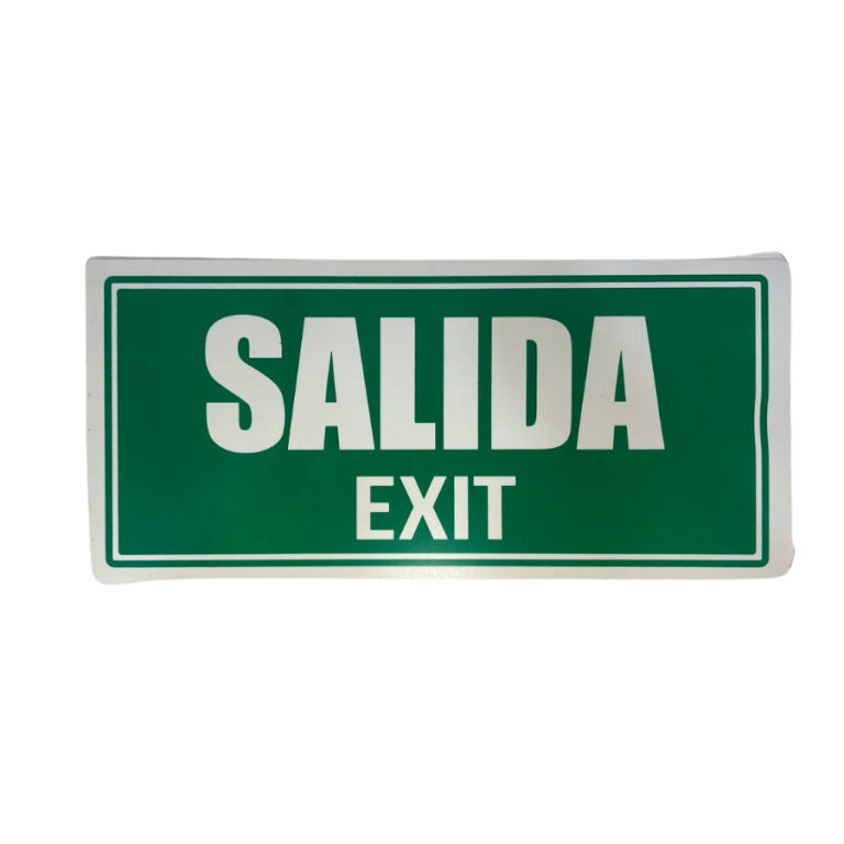 LETRERO DE SENALIZACION 30 X 15 CM STANDARD-SALIDA – Cedicol