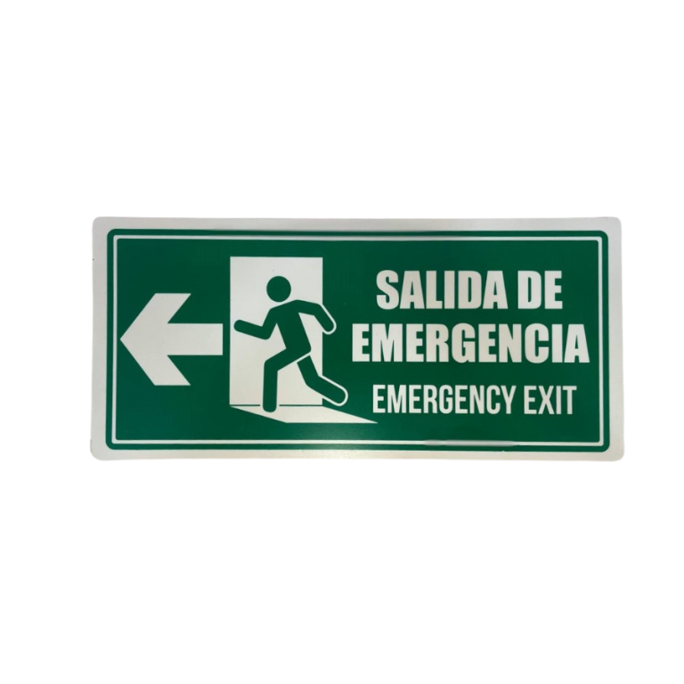 LETRERO DE SENALIZACION 30 X 15 CM STANDARD-SALIDA DE EMERGENCIA ...