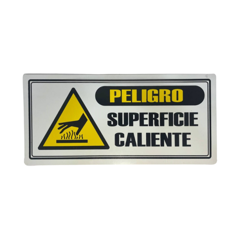 LETRERO DE SENALIZACION 30 X 15 CM STANDARD-SUPERFICIE CALIENTE ...